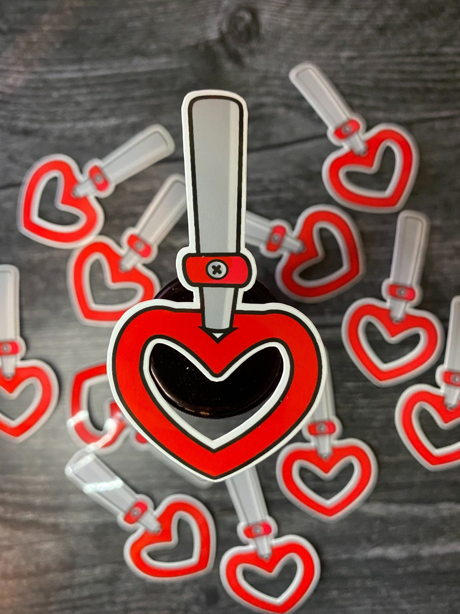 Tsurikawa JDM Ring Charm Japanese Heart Shaped Subway Handle Red ...