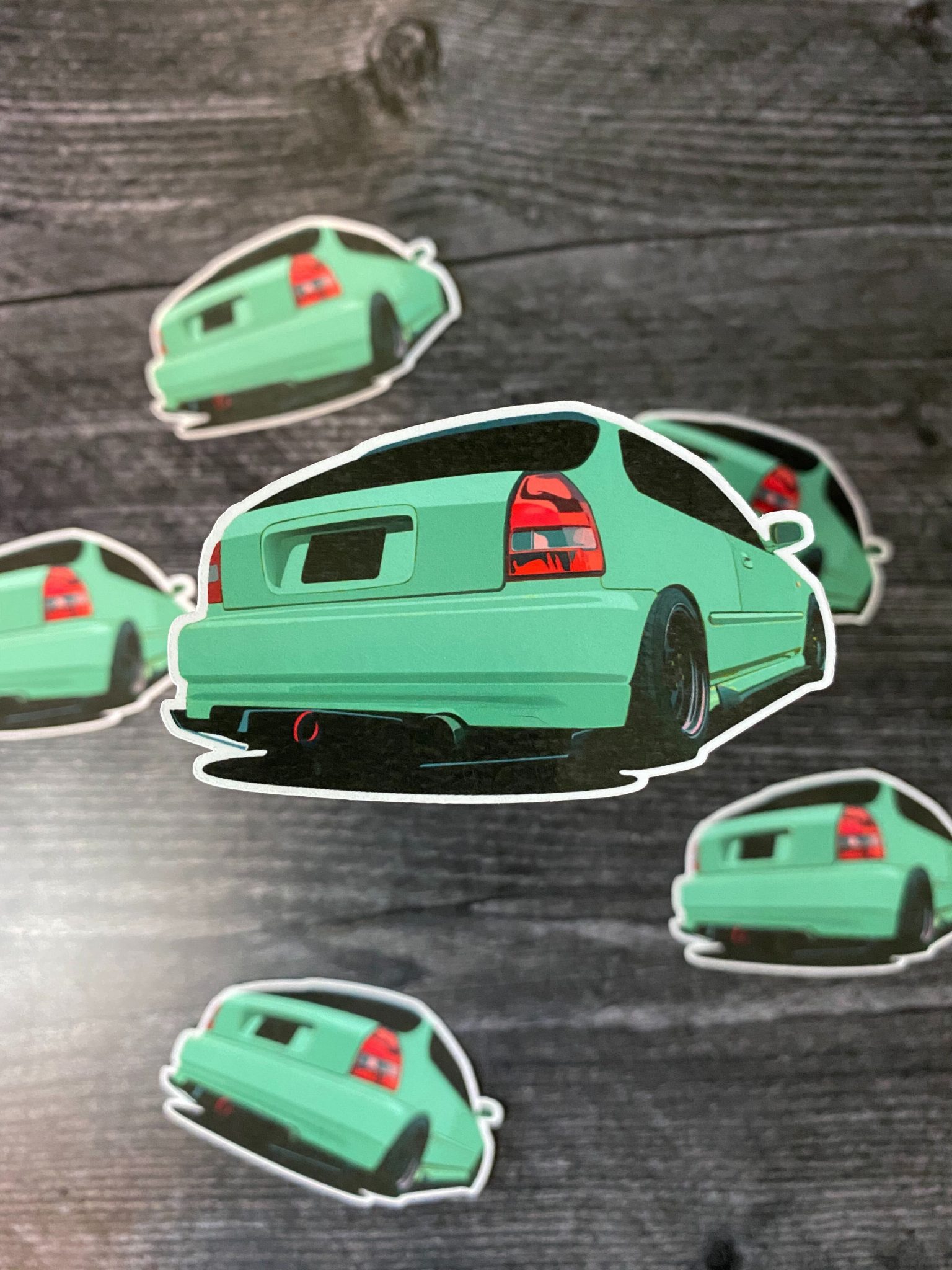 Honda Civic Hatchback - Midori Green Vinyl Sticker | JDM Stuff