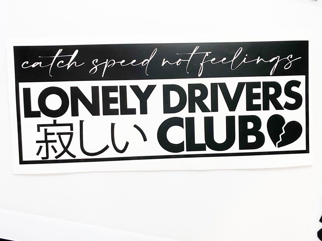 Lonely Drivers Club - Catch Speed Not Feelings Slap Holographic, Oil ...