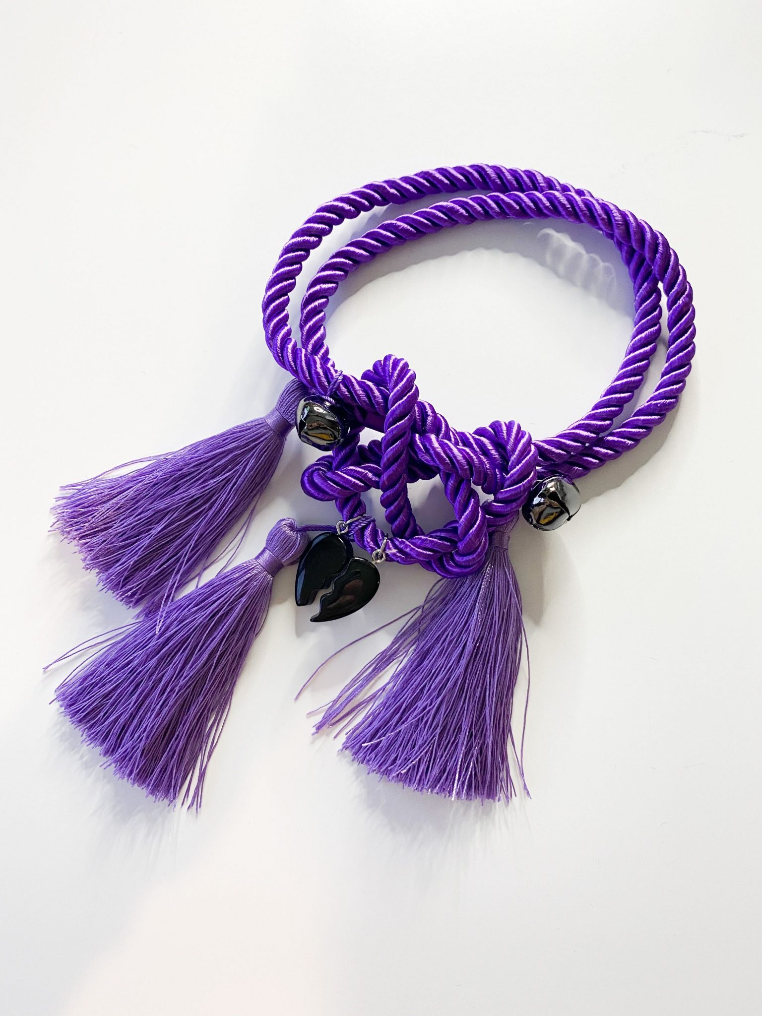 Sad Boyz Broken Heart - Purple with Purple Tassels - VIP Rope Knot ...