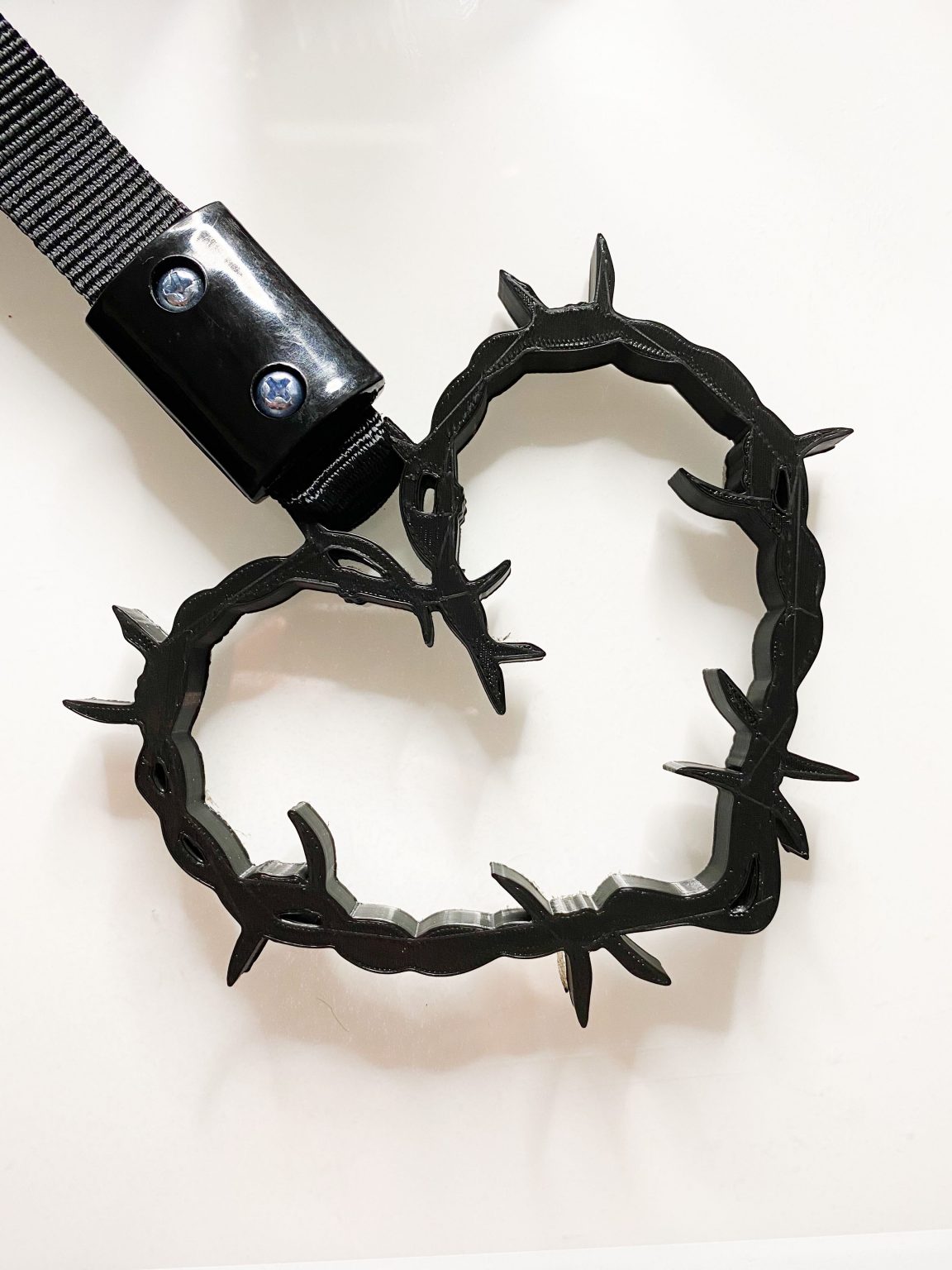 Tsurikawa JDM Ring Charm Japanese Heart with Barbed Wire Shaped Subway ...