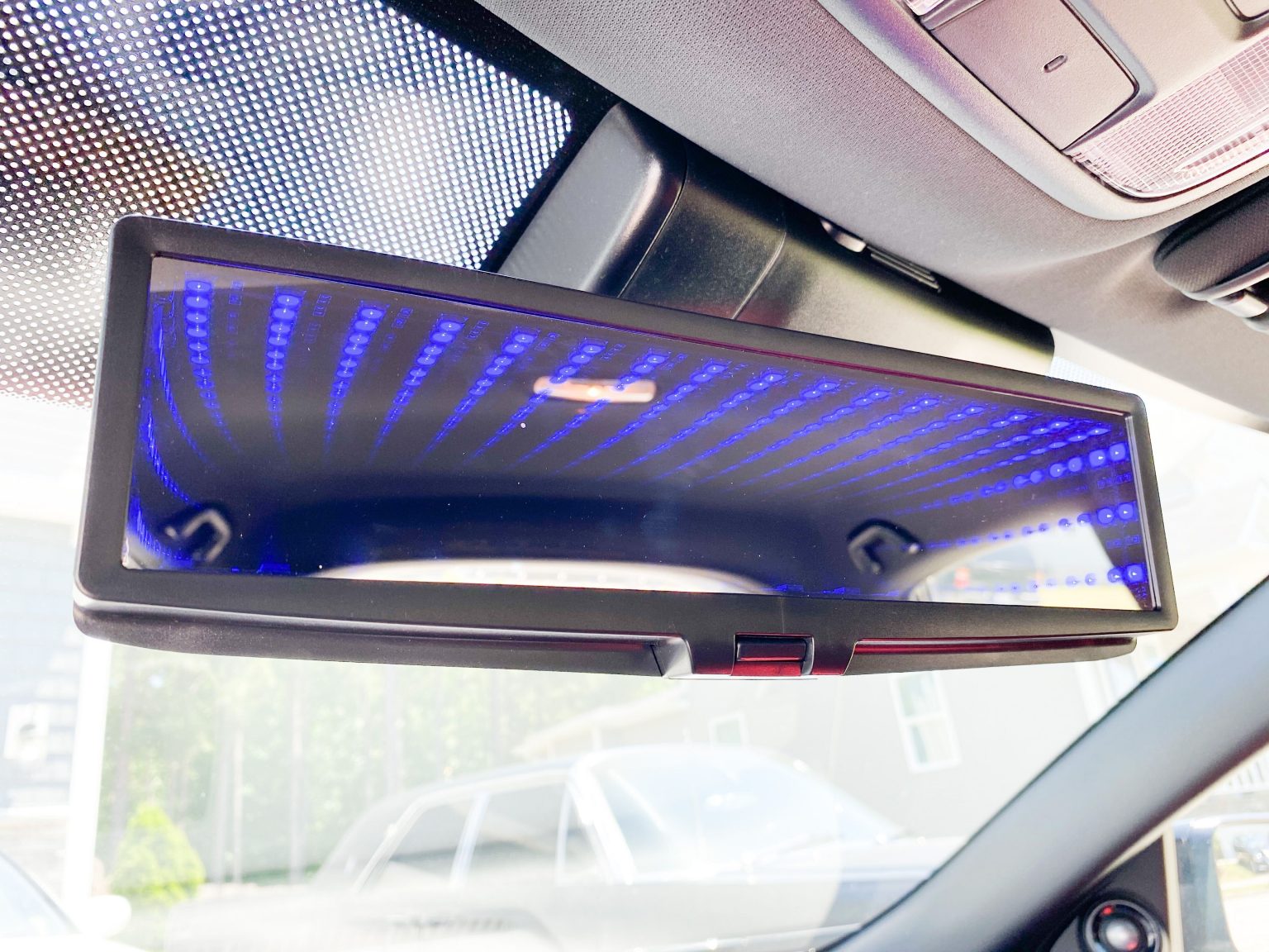 RGB Light Up Color Chasing Infinity Broadway Mirror For JDM Car | JDM Stuff