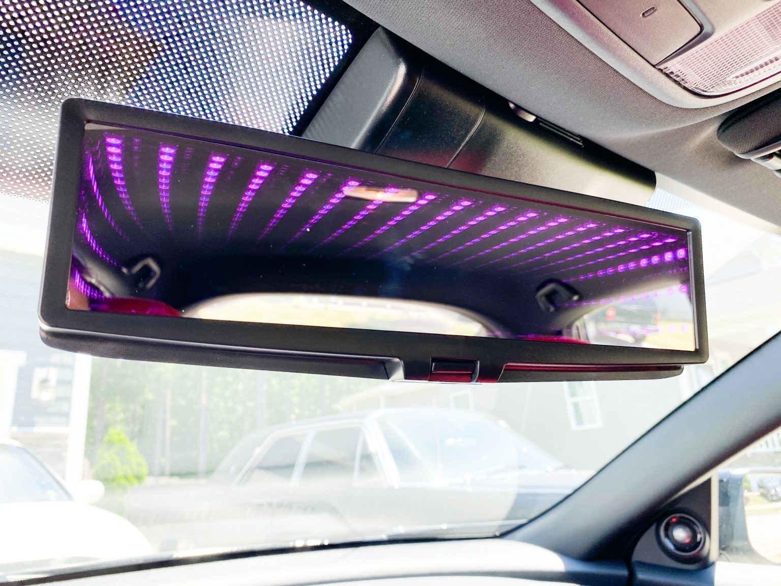 RGB Light Up Color Chasing Infinity Broadway Mirror For JDM Car | JDM Stuff