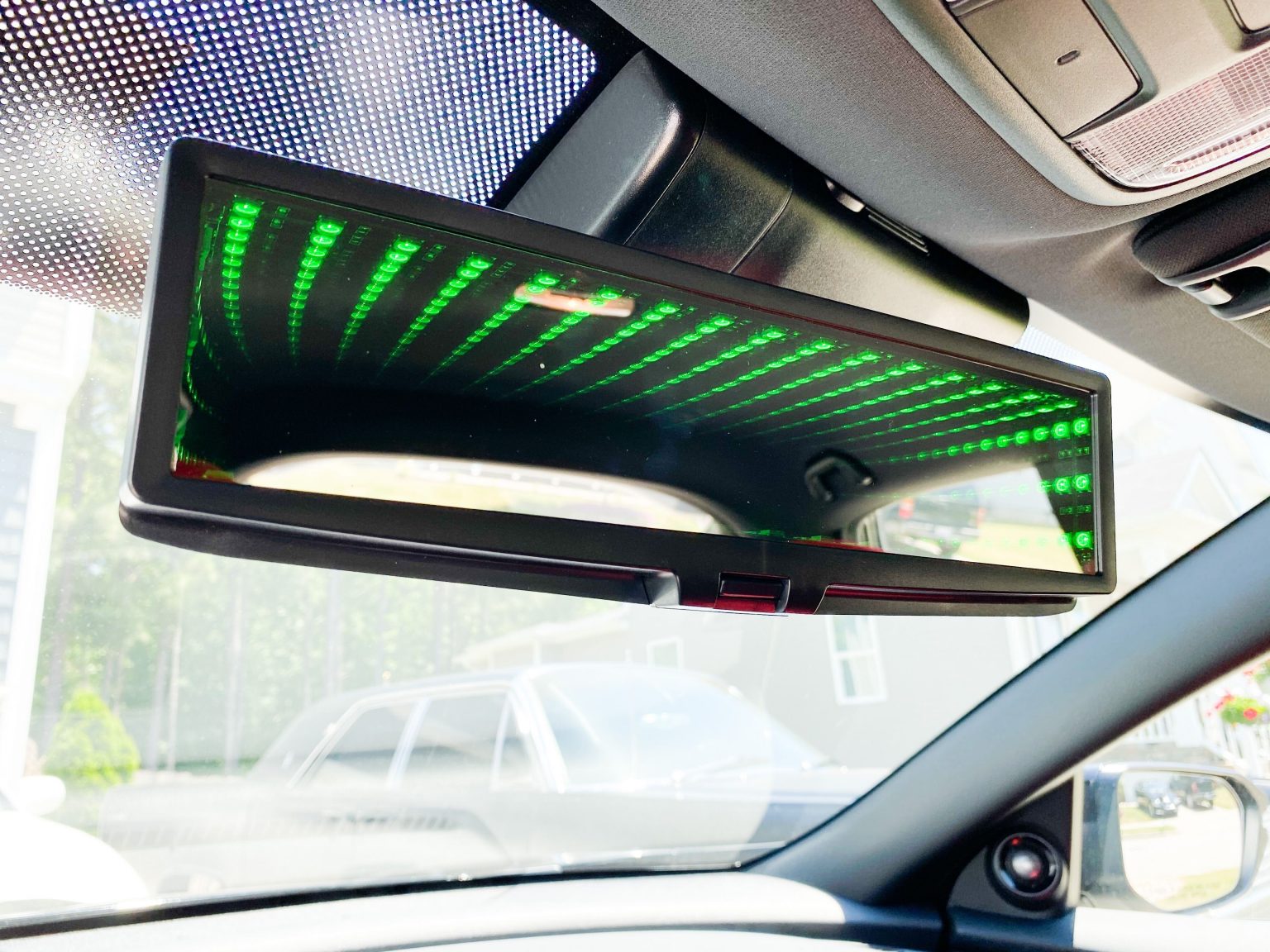 RGB Light Up Color Chasing Infinity Broadway Mirror For JDM Car | JDM Stuff